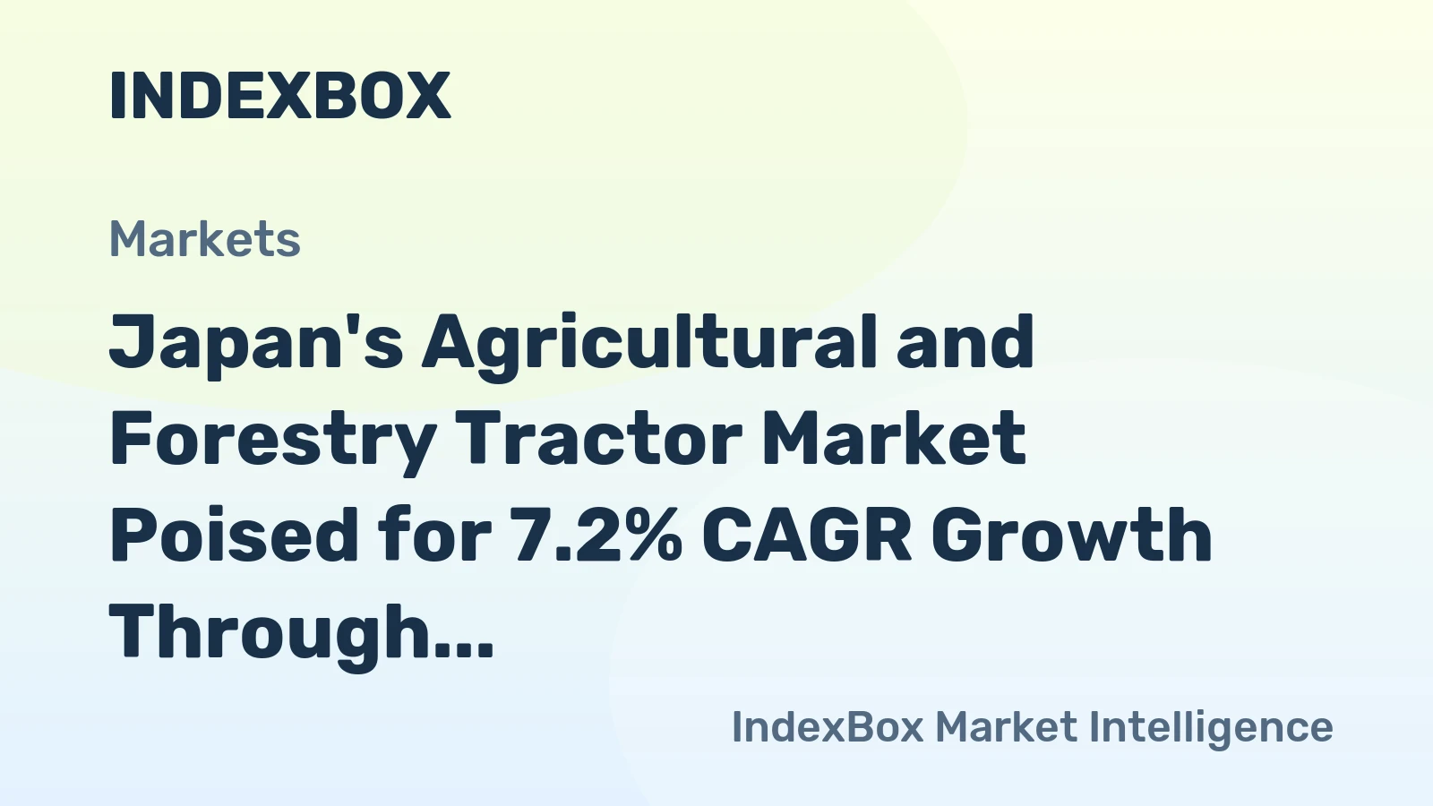 Japan's Agricultural and Forestry Tractor Market Poised for 7.2% CAGR Growth Through 2035