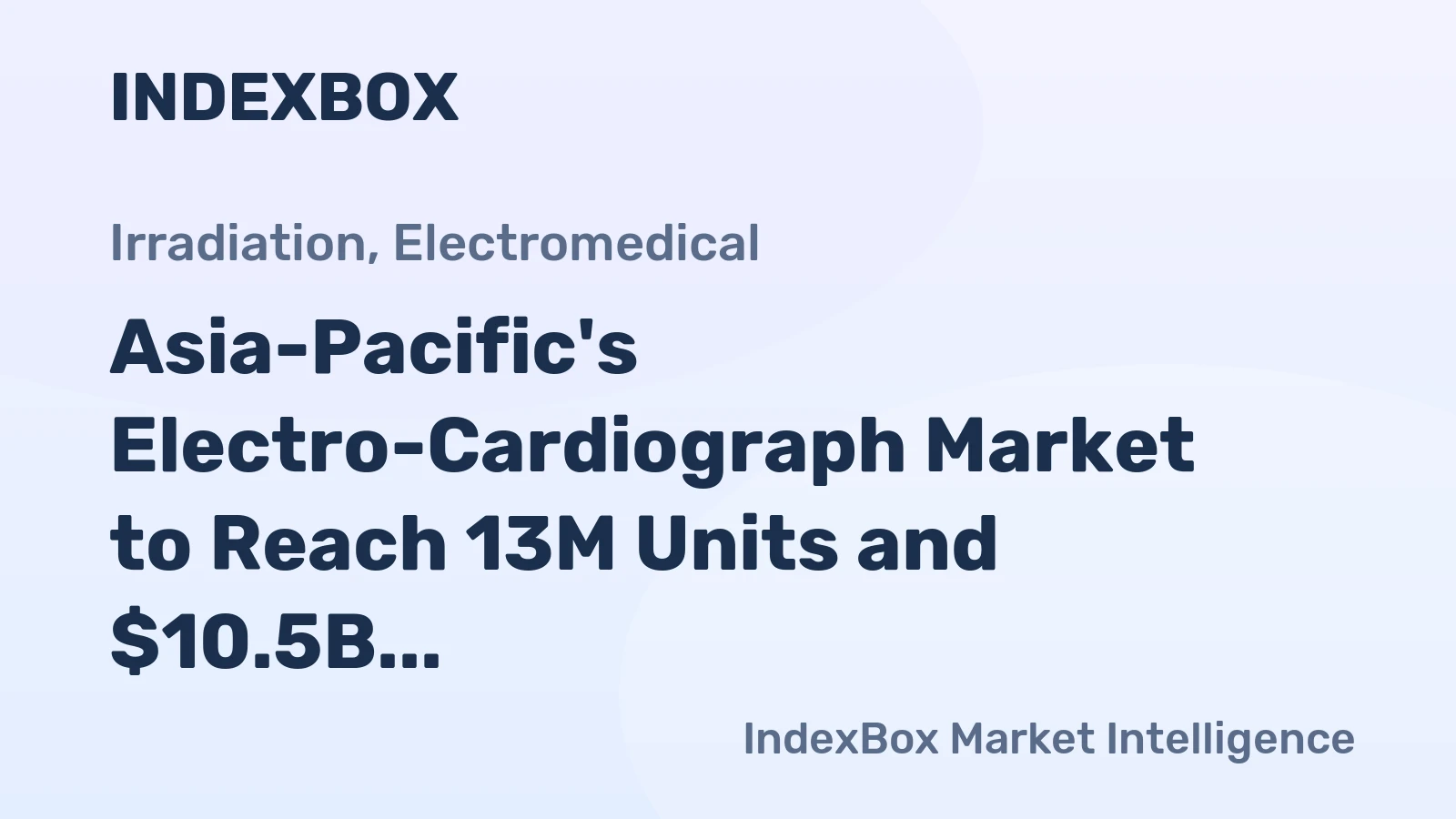 Asia-Pacific's Electro-Cardiograph Market to Reach 13M Units and $10.5B by 2035