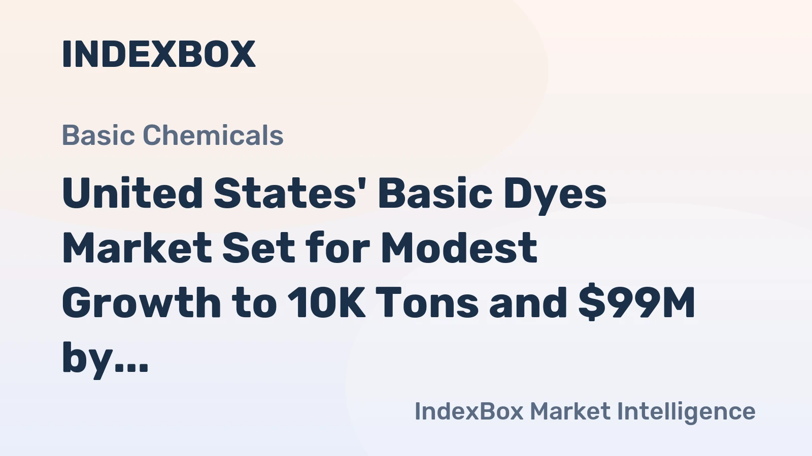 United States' Basic Dyes Market Set for Modest Growth to 10K Tons and $99M by 2035