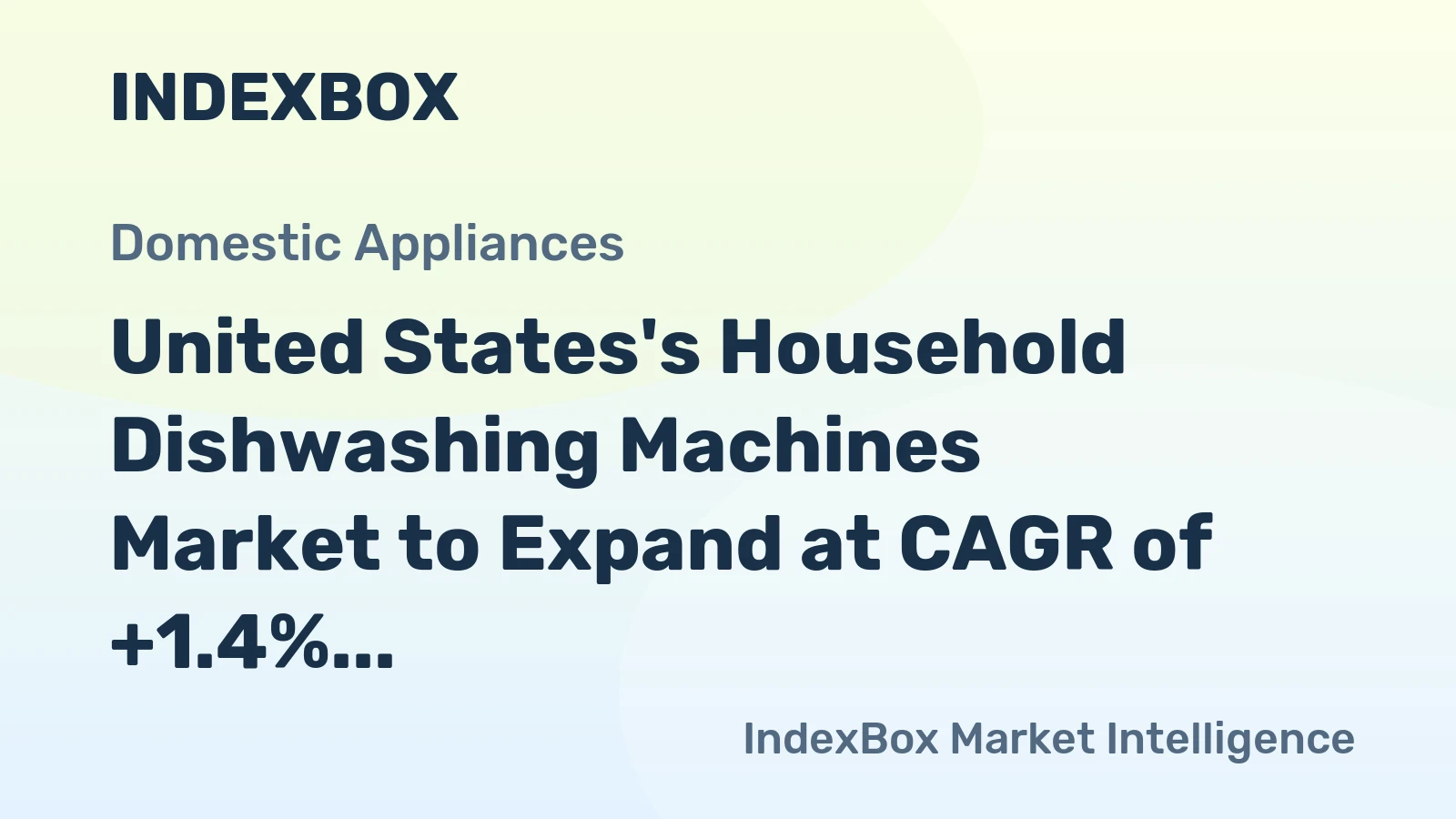 United States's Household Dishwashing Machines Market to Expand at CAGR of +1.4% and Reach 11M Units by 2035