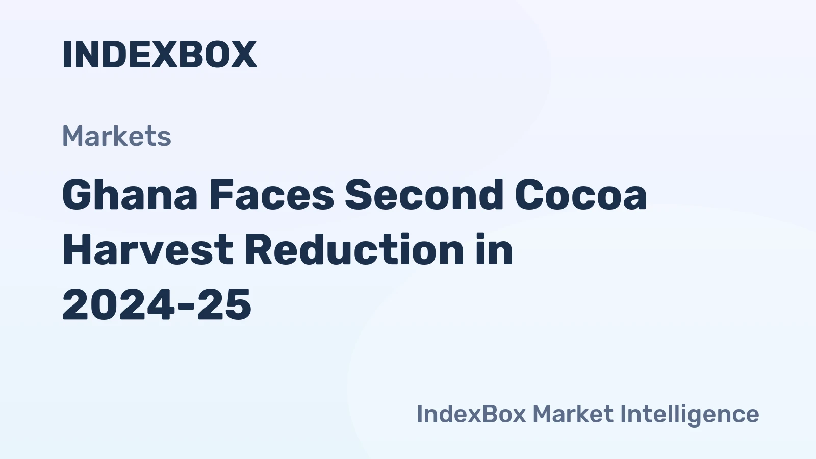 Ghana Faces Second Cocoa Harvest Reduction in 2024-25