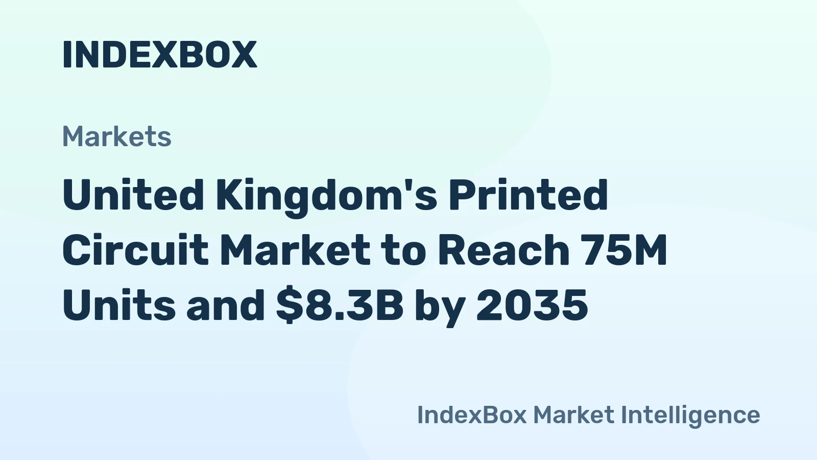 United Kingdom's Printed Circuit Market to Reach 75M Units and $8.3B by 2035