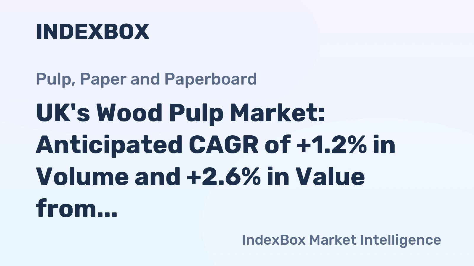 UK's Wood Pulp Market: Anticipated CAGR of +1.2% in Volume and +2.6% in Value from 2024 to 2035