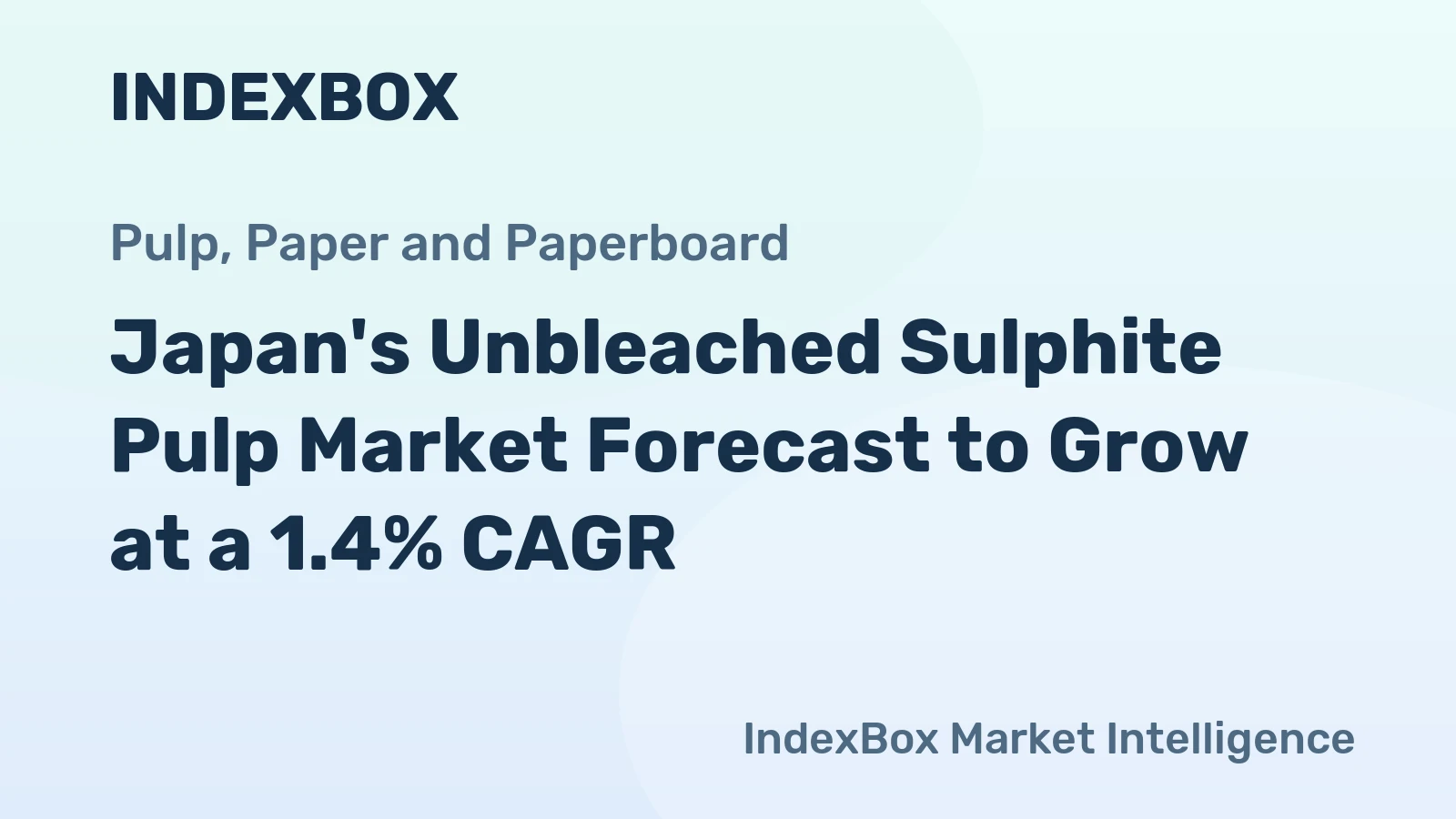 Japan's Unbleached Sulphite Pulp Market Forecast to Grow at a 1.4% CAGR