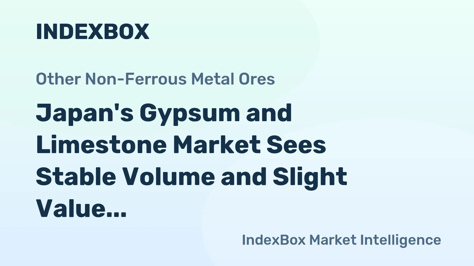 Japan's Gypsum and Limestone Market Sees Stable Volume and Slight Value Growth
