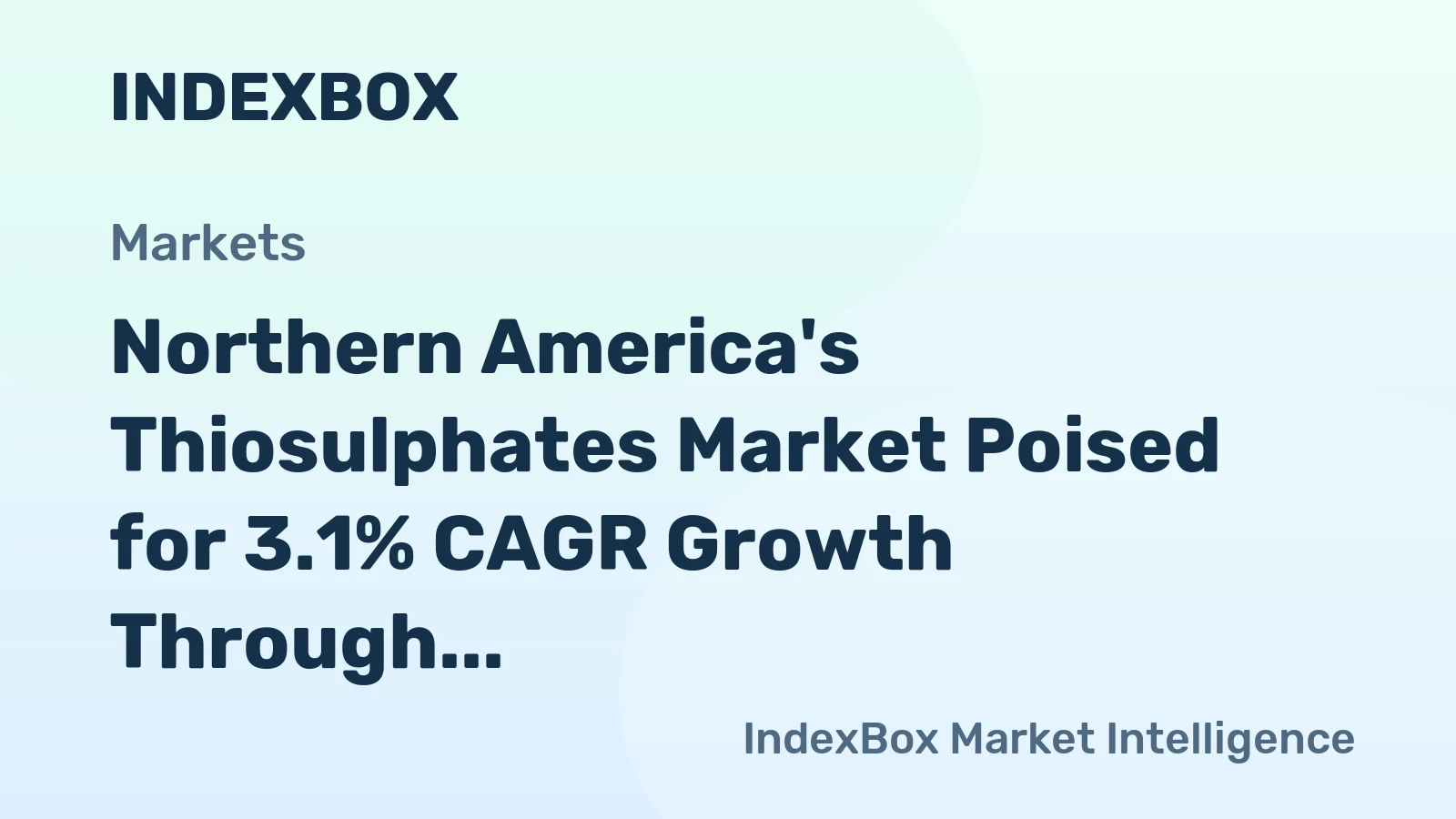 Northern America's Thiosulphates Market Poised for 3.1% CAGR Growth Through 2035