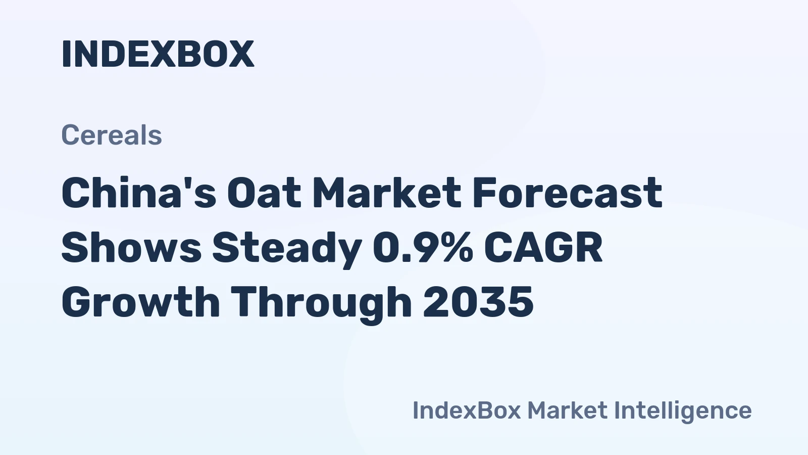 China's Oat Market Forecast Shows Steady 0.9% CAGR Growth Through 2035