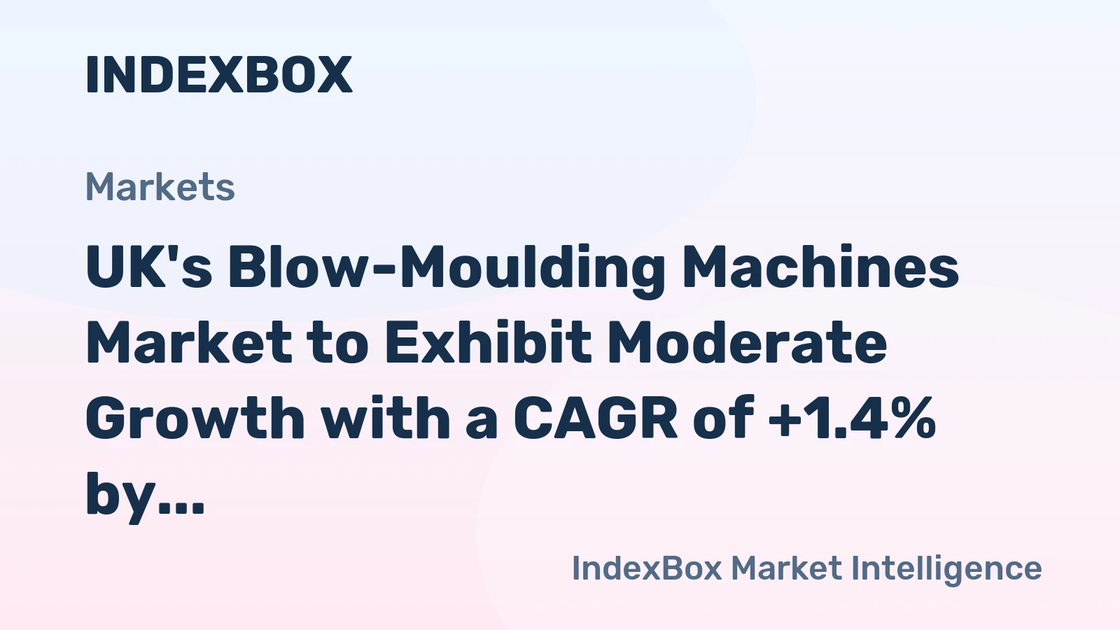 UK's Blow-Moulding Machines Market to Exhibit Moderate Growth with a CAGR of +1.4% by 2035