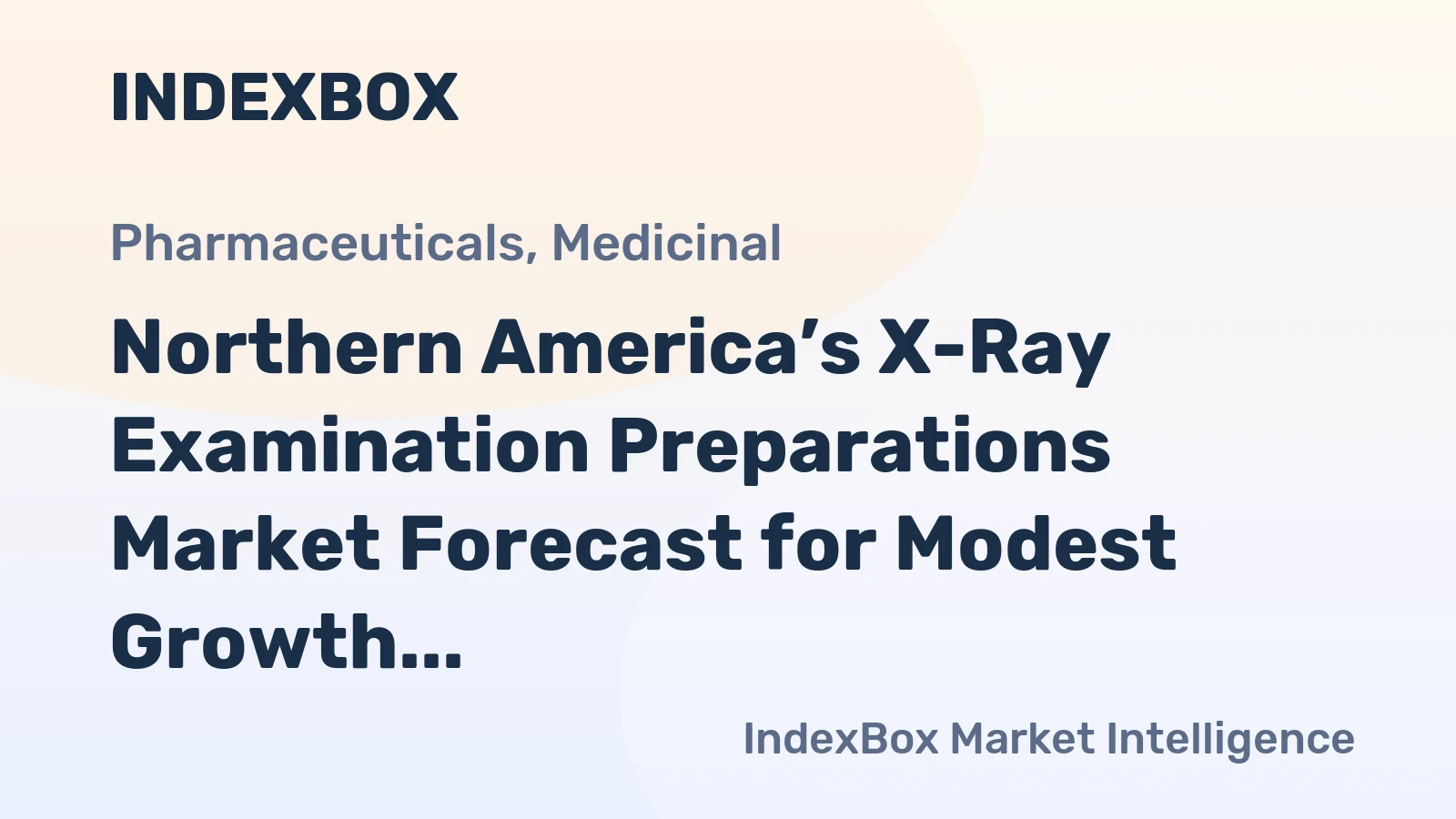 Northern America’s X-Ray Examination Preparations Market Forecast for Modest Growth with a +0.3% Volume CAGR