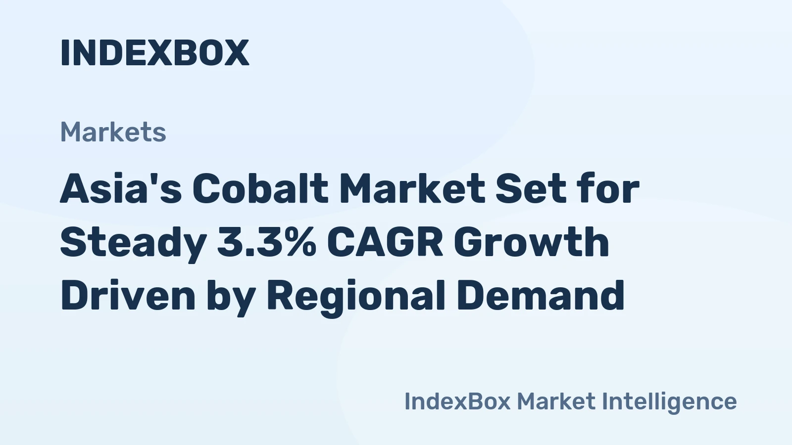 Asia's Cobalt Market Set for Steady 3.3% CAGR Growth Driven by Regional Demand