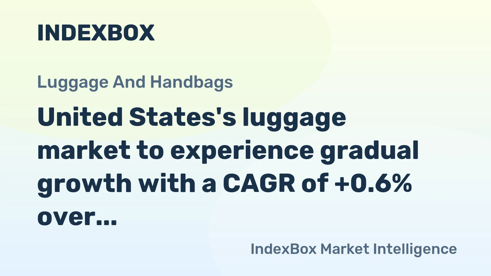 United States's luggage market to experience gradual growth with a CAGR of +0.6% over the next decade