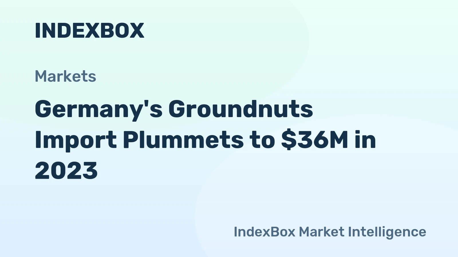 Germany's Groundnuts Import Plummets to $36M in 2023