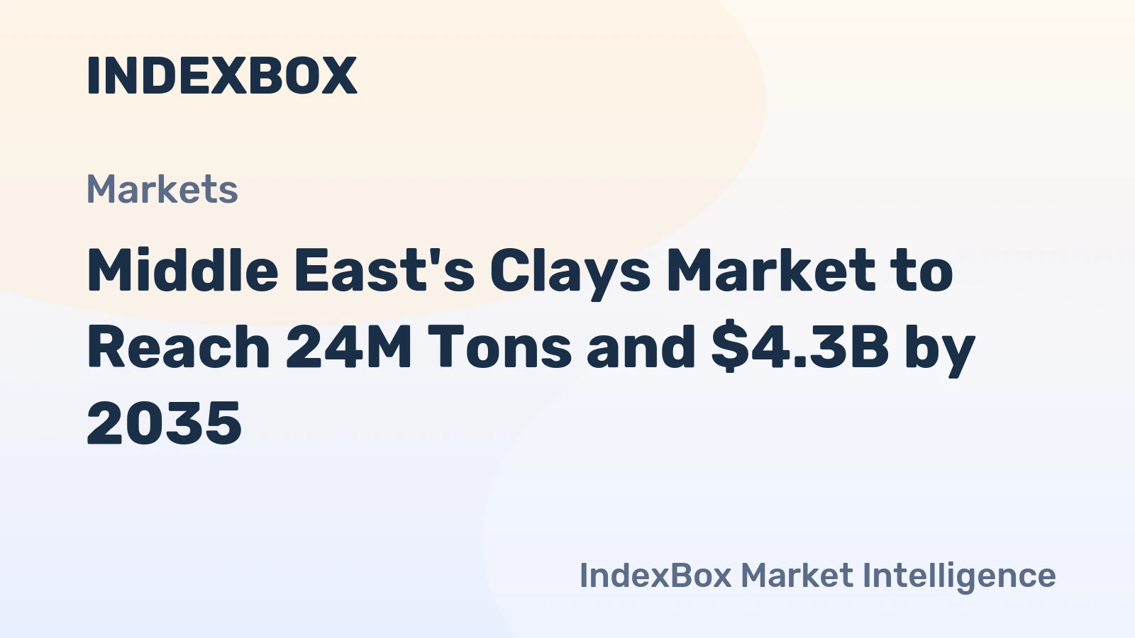 Middle East's Clays Market to Reach 24M Tons and $4.3B by 2035