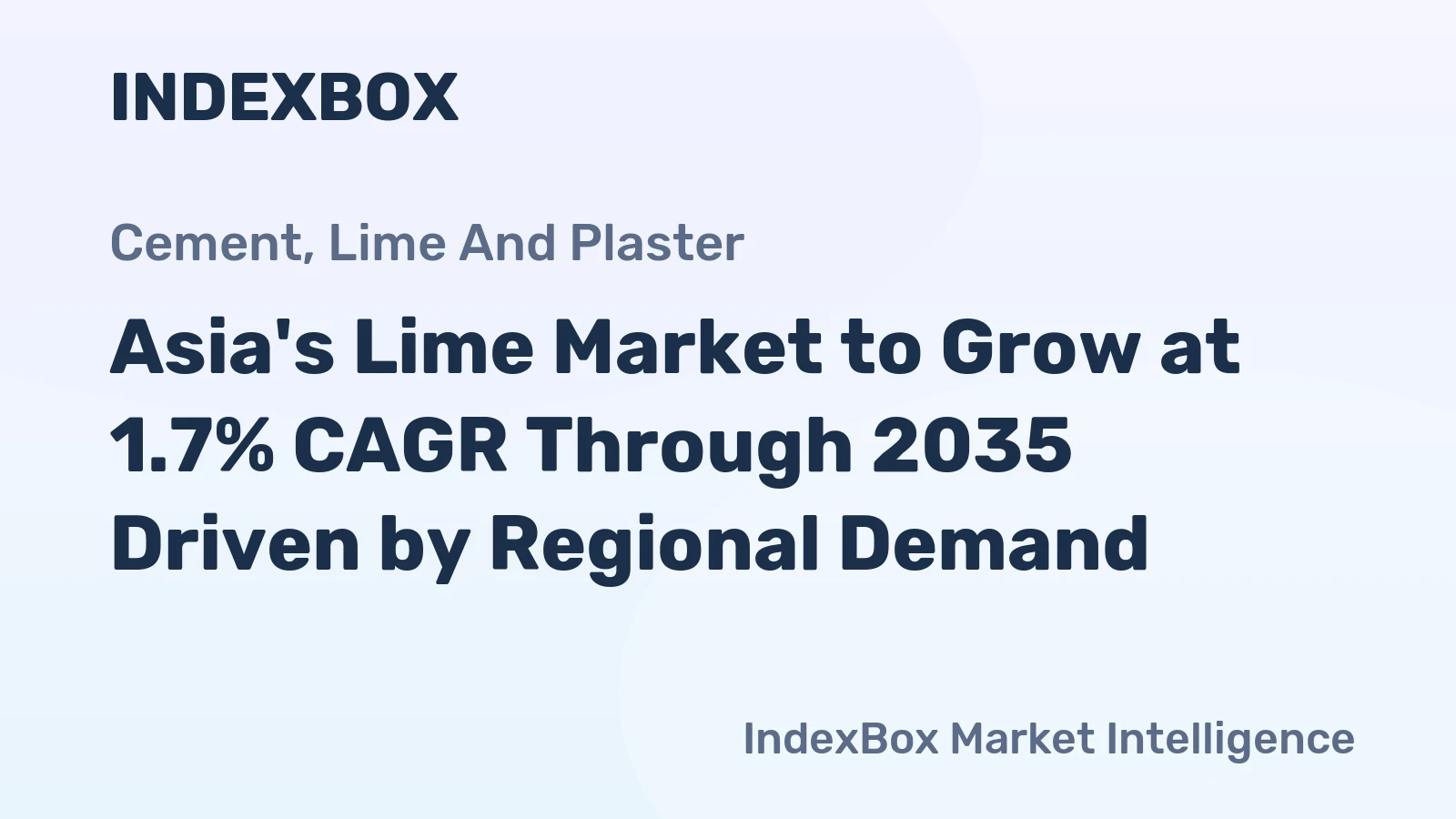 Asia's Lime Market to Grow at 1.7% CAGR Through 2035 Driven by Regional Demand