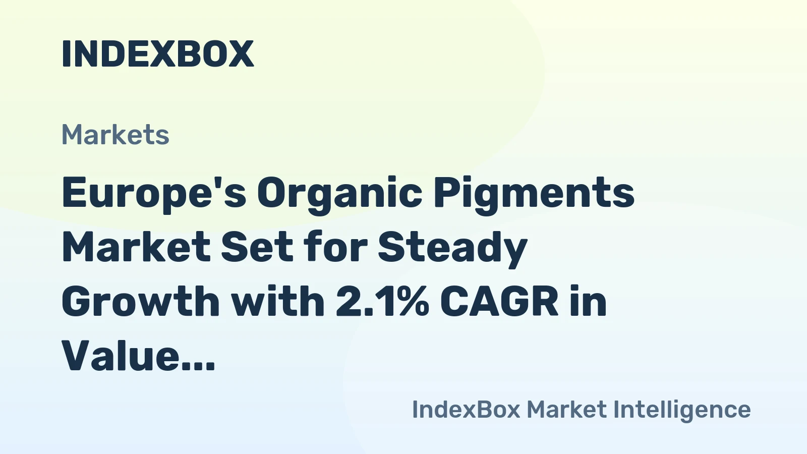 Europe's Organic Pigments Market Set for Steady Growth with 2.1% CAGR in Value Through 2035