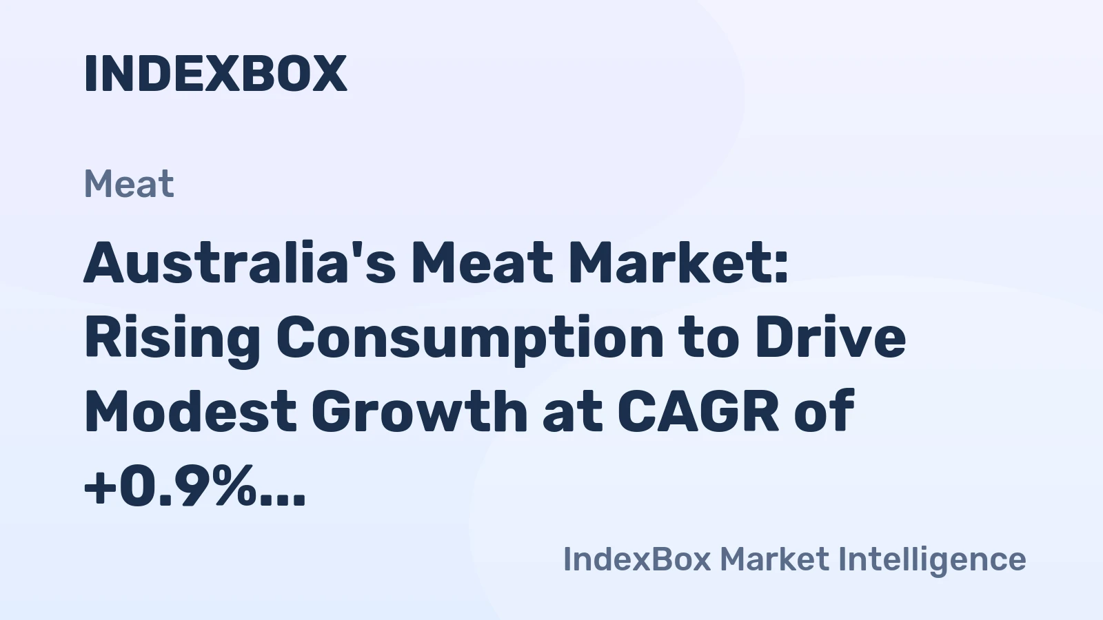 Australia's Meat Market: Rising Consumption to Drive Modest Growth at CAGR of +0.9%