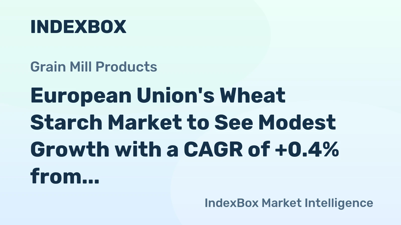 European Union's Wheat Starch Market to See Modest Growth with a CAGR of +0.4% from 2024 to 2035