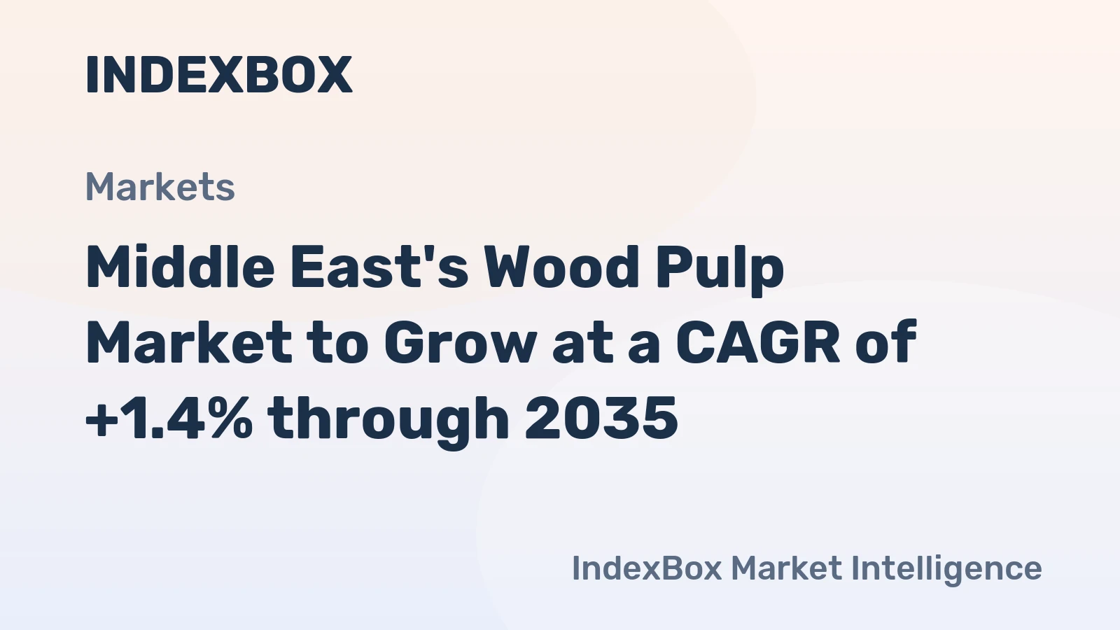 Middle East's Wood Pulp Market to Grow at a CAGR of +1.4% through 2035