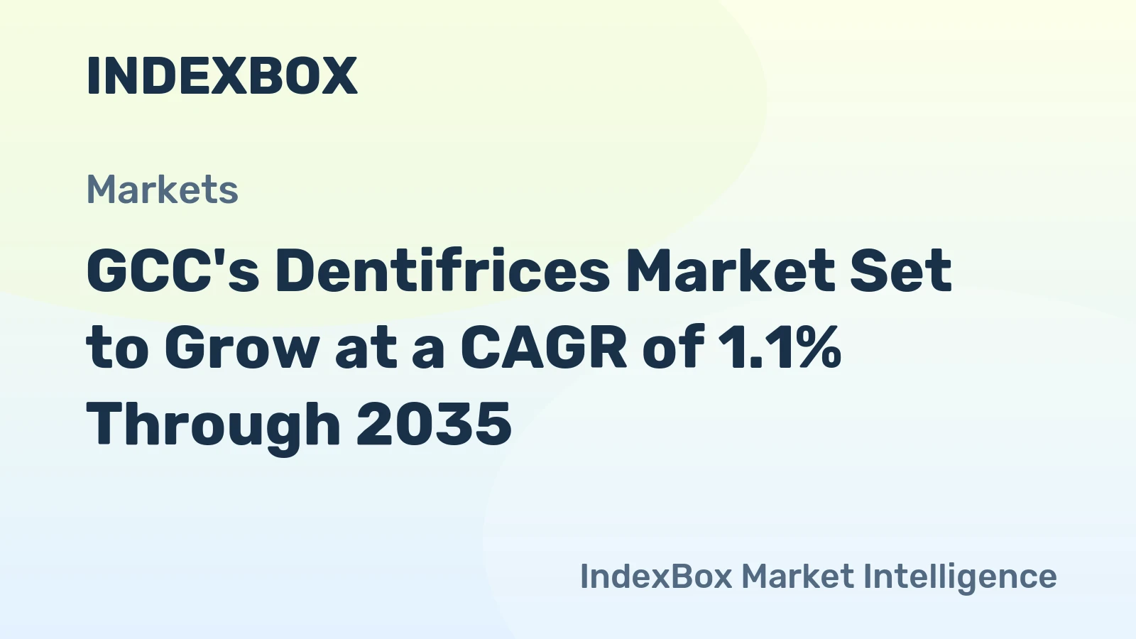 GCC's Dentifrices Market Set to Grow at a CAGR of 1.1% Through 2035