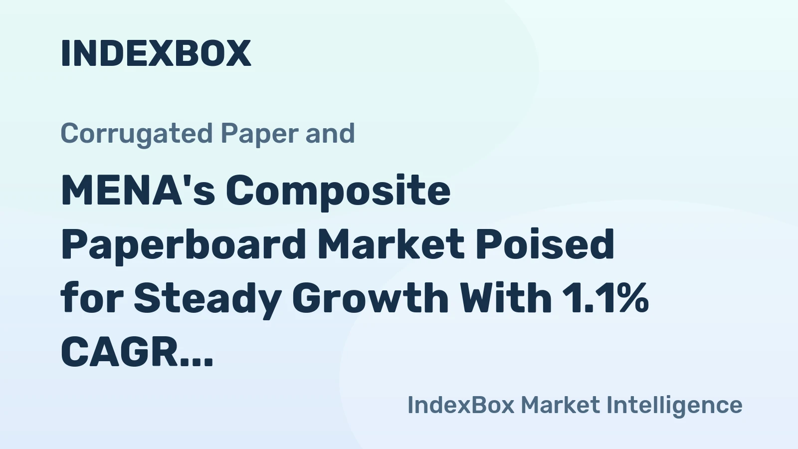 MENA's Composite Paperboard Market Poised for Steady Growth With 1.1% CAGR Through 2035