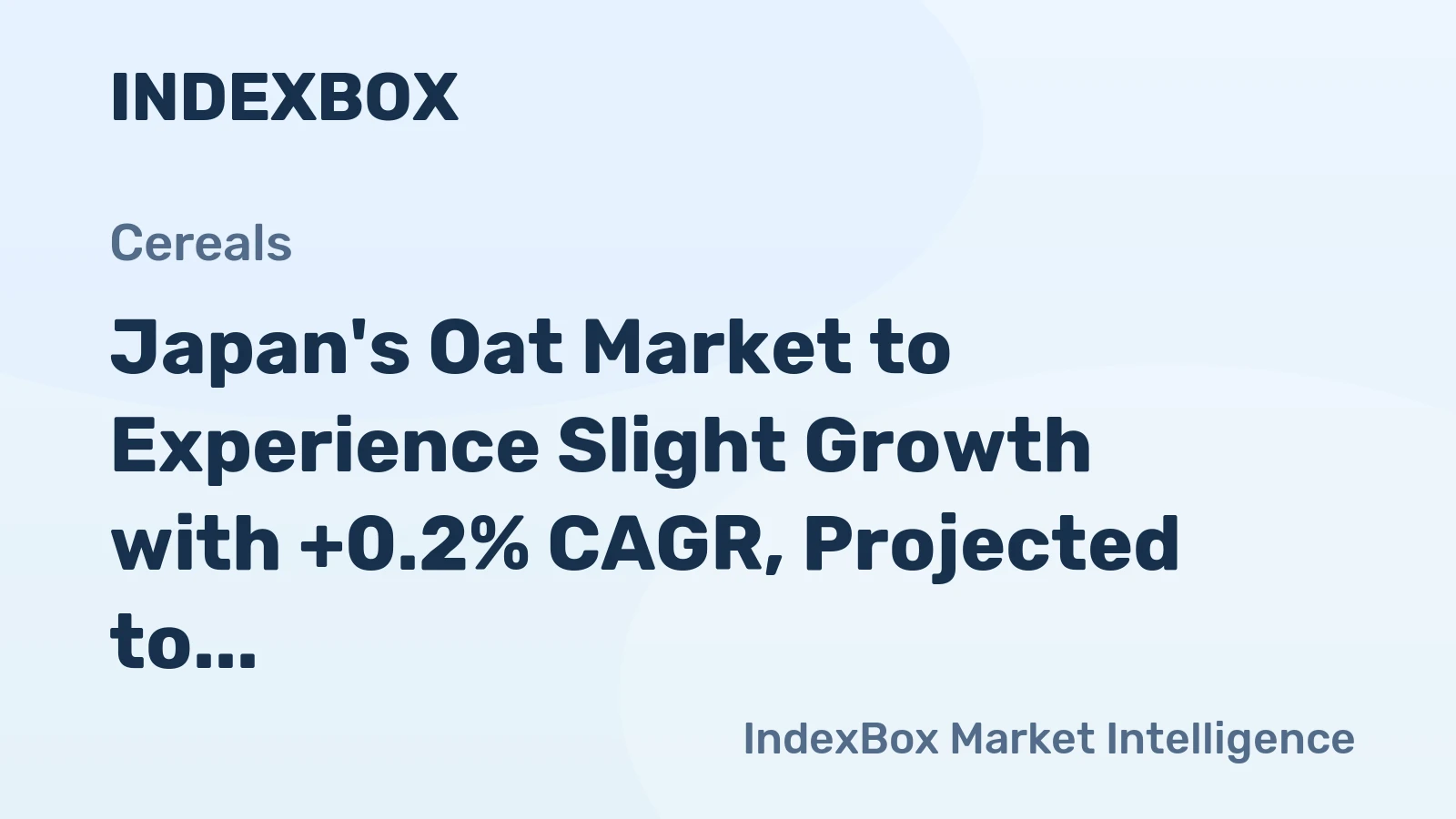 Japan's Oat Market to Experience Slight Growth with +0.2% CAGR, Projected to Reach $27M by 2035