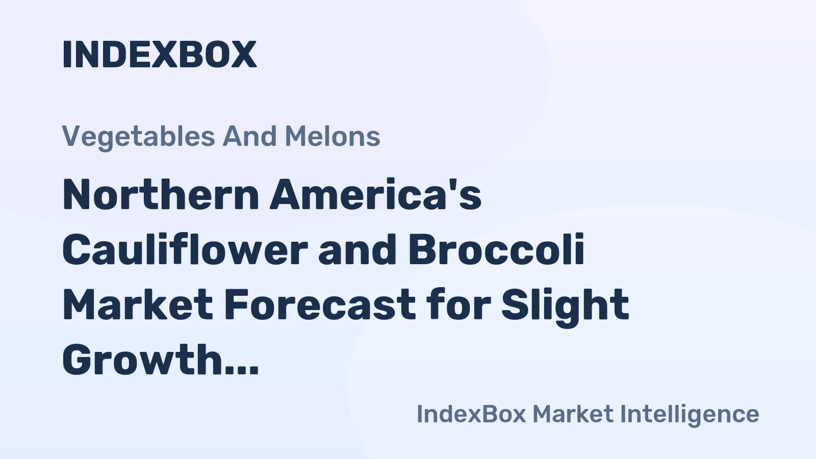 Northern America's Cauliflower and Broccoli Market Forecast for Slight Growth With a +0.8% Volume CAGR