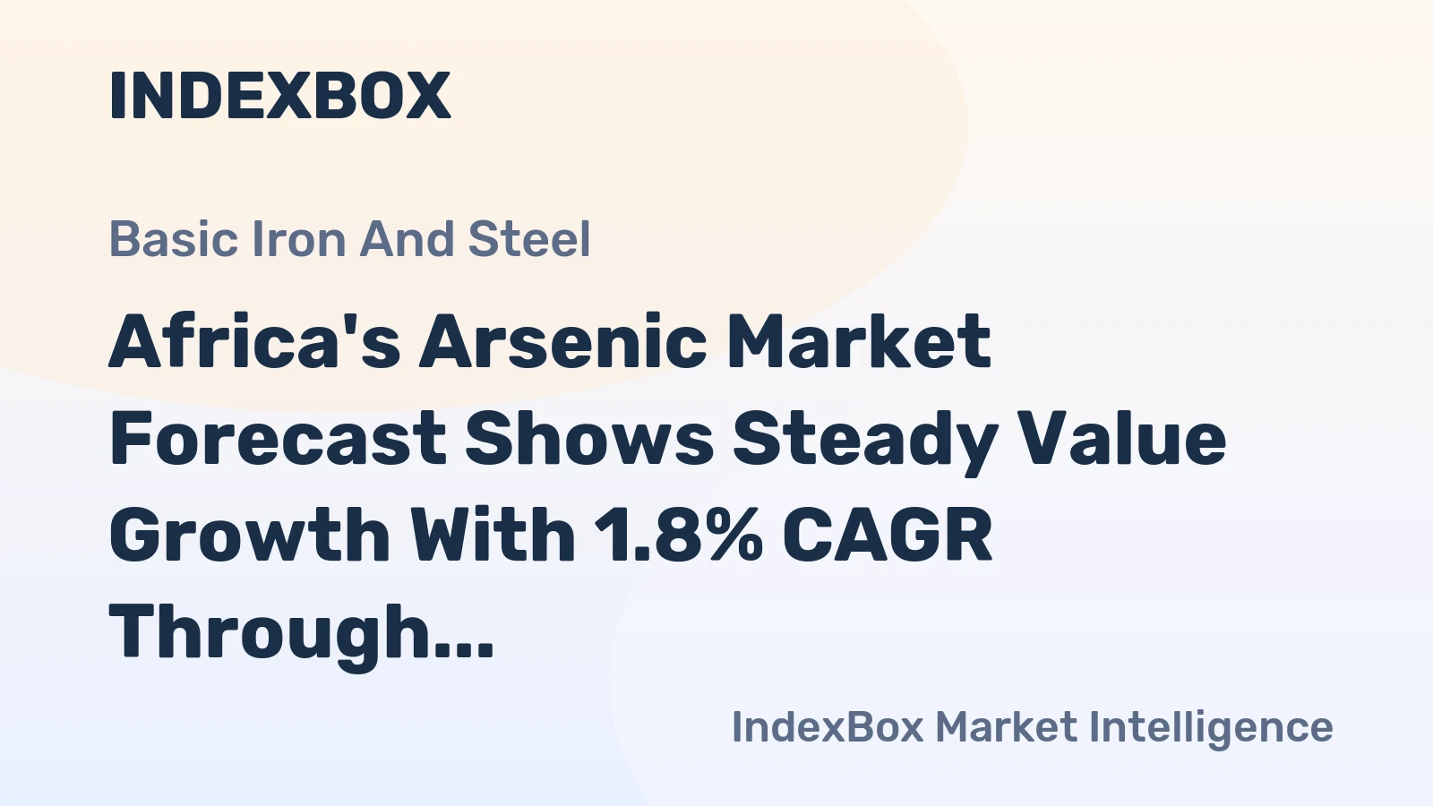 Africa's Arsenic Market Forecast Shows Steady Value Growth With 1.8% CAGR Through 2035