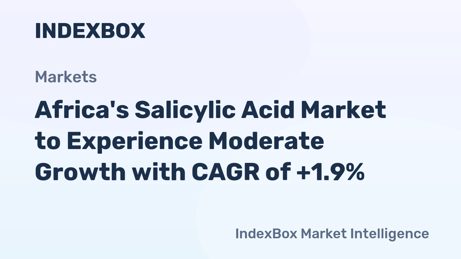Africa's Salicylic Acid Market to Experience Moderate Growth with CAGR of +1.9%