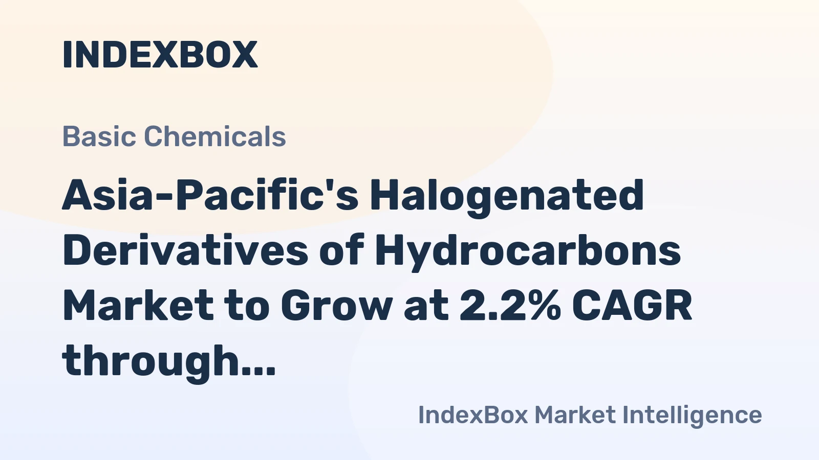 Asia-Pacific's Halogenated Derivatives of Hydrocarbons Market to Grow at 2.2% CAGR through 2035