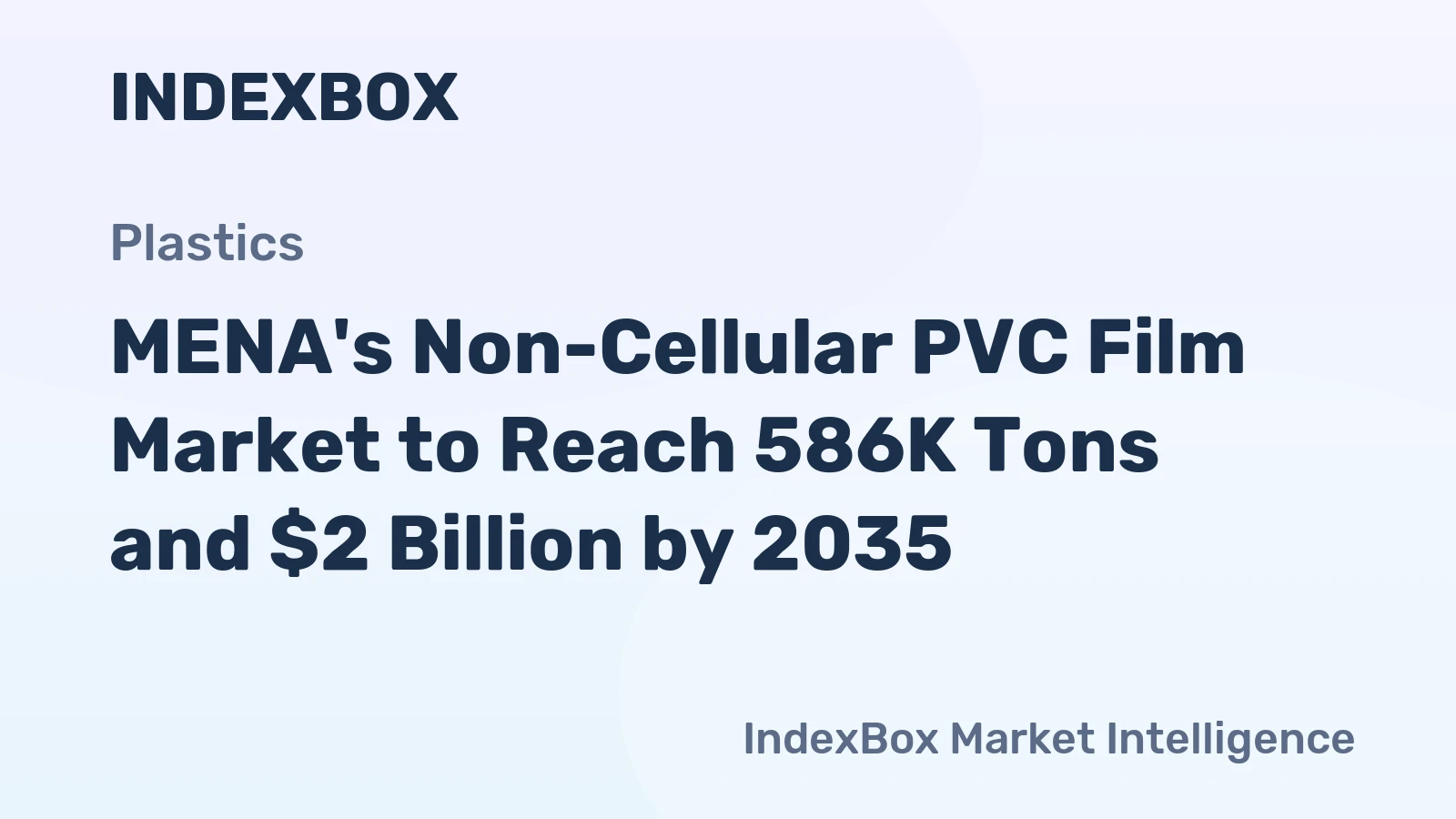 MENA's Non-Cellular PVC Film Market to Reach 586K Tons and $2 Billion by 2035