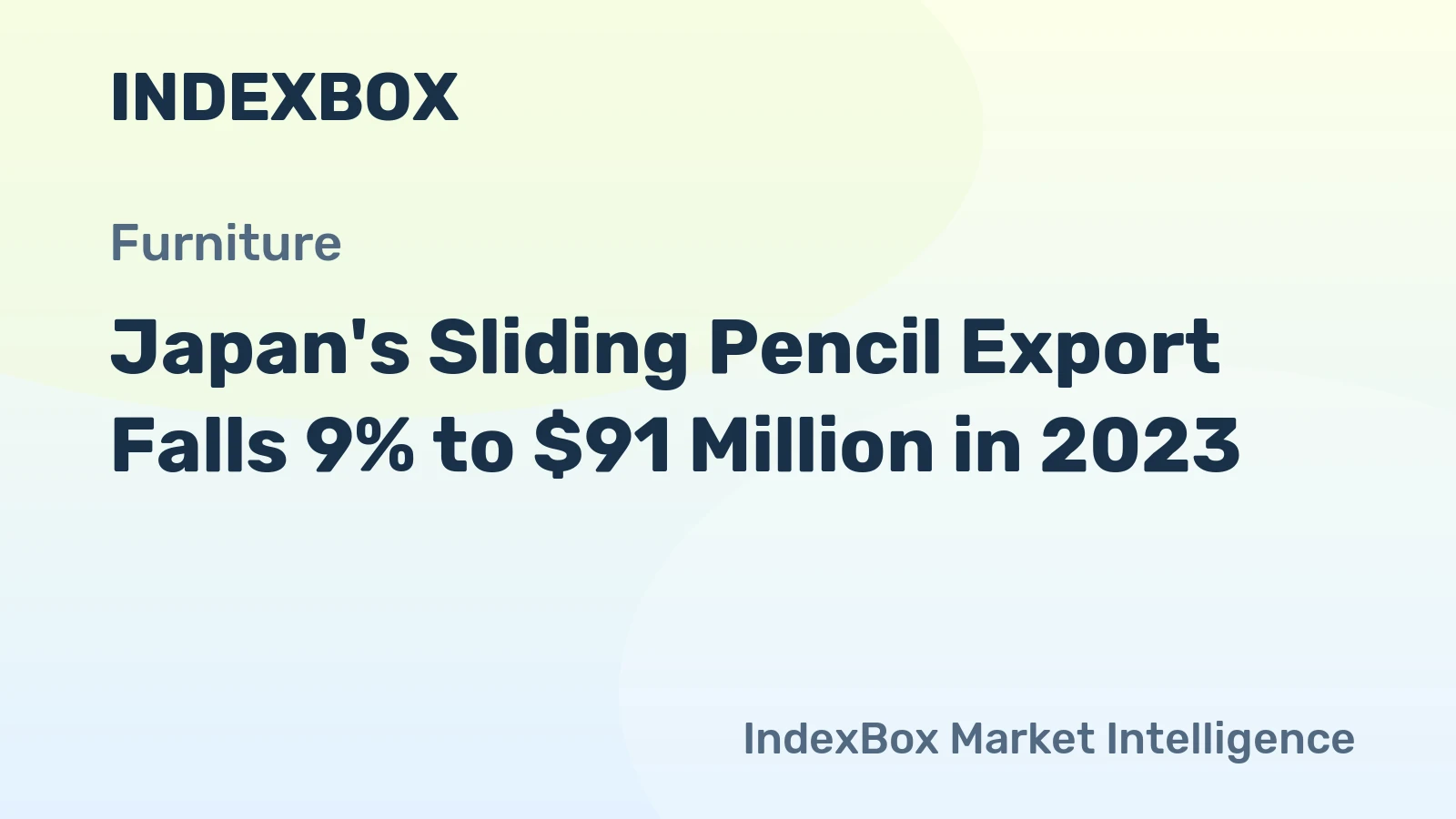 Japan's Sliding Pencil Export Falls 9% to $91 Million in 2023