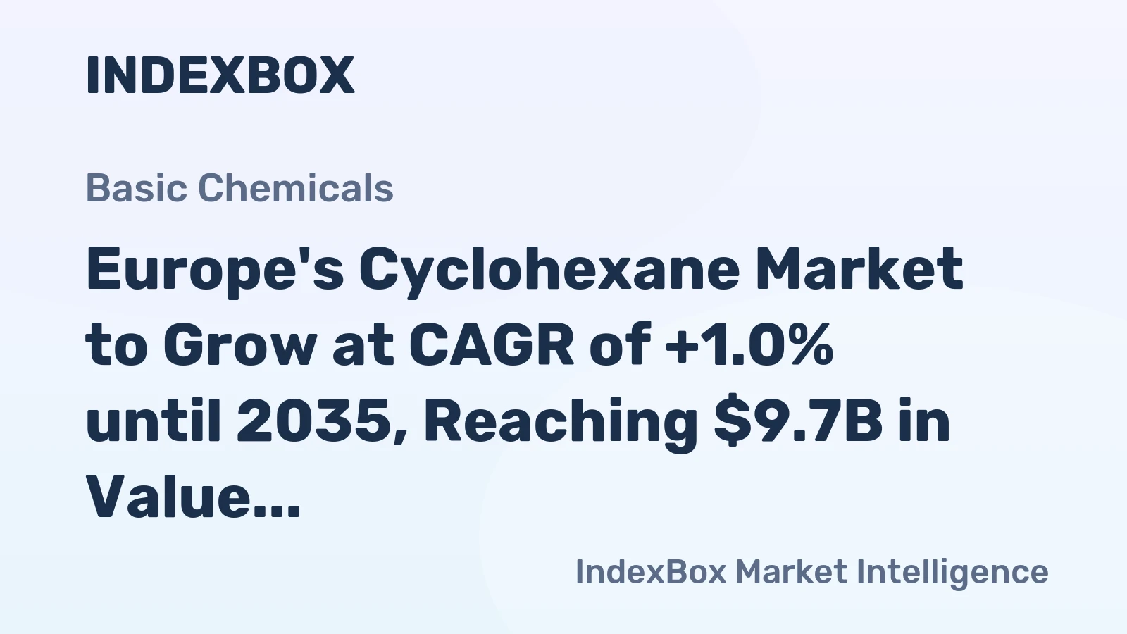 Europe's Cyclohexane Market to Grow at CAGR of +1.0% until 2035, Reaching $9.7B in Value