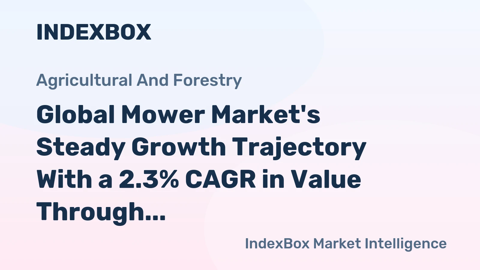 Global Mower Market's Steady Growth Trajectory With a 2.3% CAGR in Value Through 2035