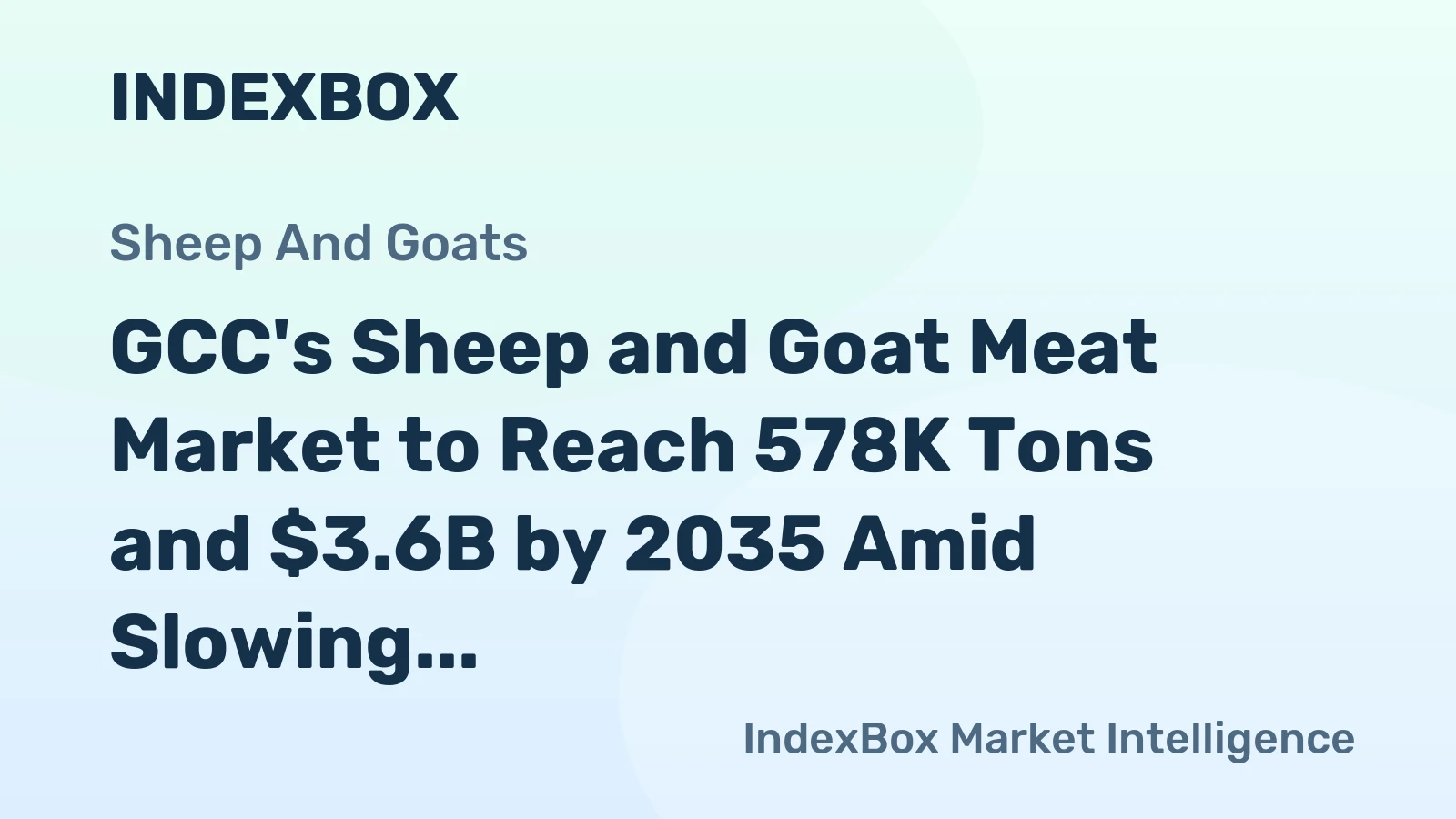 GCC's Sheep and Goat Meat Market to Reach 578K Tons and $3.6B by 2035 Amid Slowing Growth