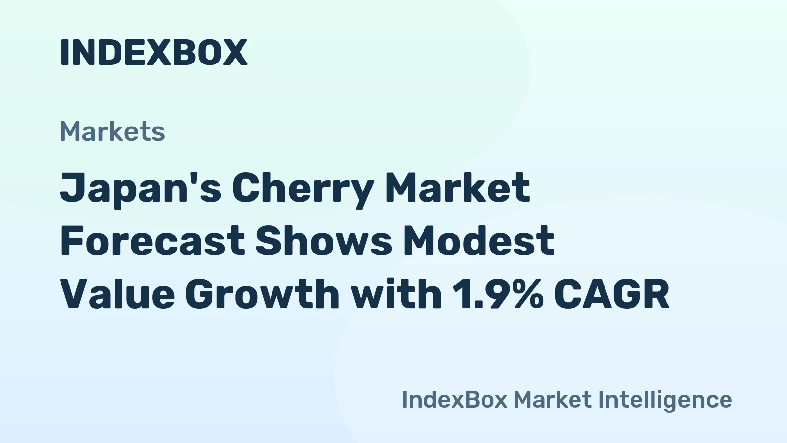 Japan's Cherry Market Forecast Shows Modest Value Growth with 1.9% CAGR