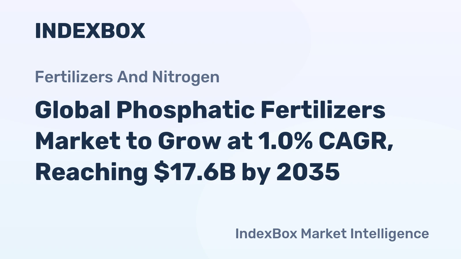 Global Phosphatic Fertilizers Market to Grow at 1.0% CAGR, Reaching $17.6B by 2035