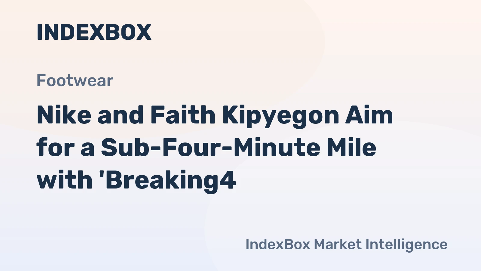 Nike and Faith Kipyegon Aim for a Sub-Four-Minute Mile with 'Breaking4'