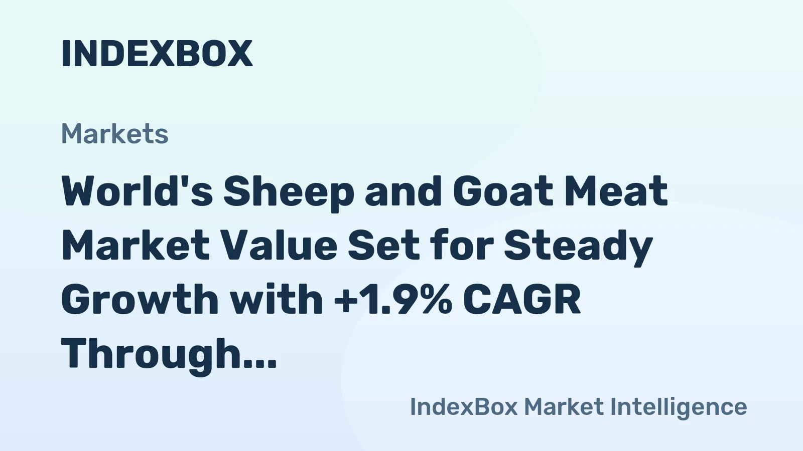 World's Sheep and Goat Meat Market Value Set for Steady Growth with +1.9% CAGR Through 2035