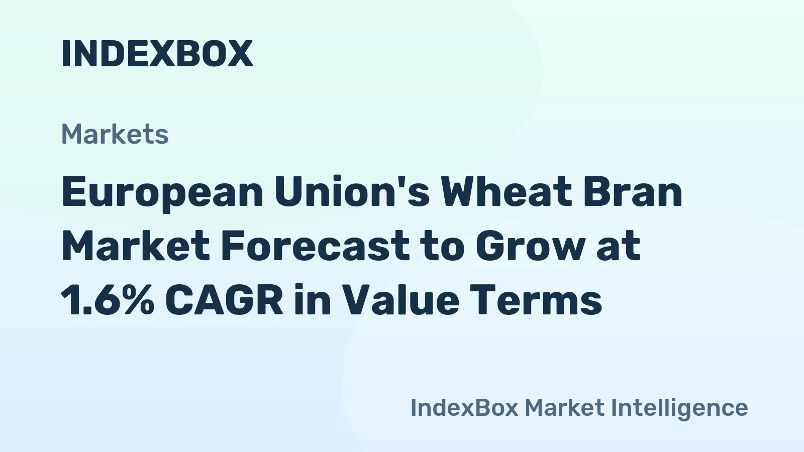European Union's Wheat Bran Market Forecast to Grow at 1.6% CAGR in Value Terms