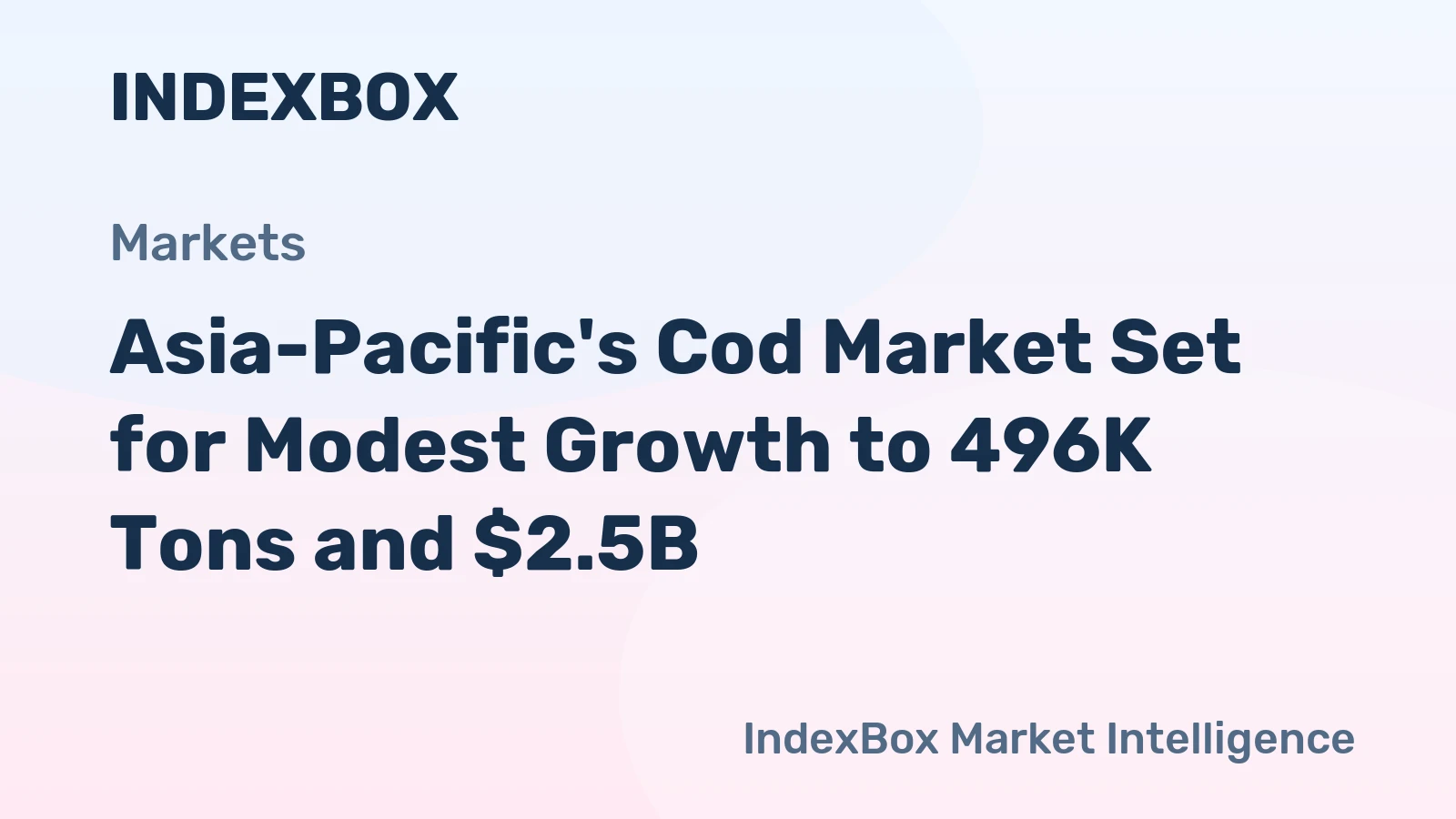 Asia-Pacific's Cod Market Set for Modest Growth to 496K Tons and $2.5B