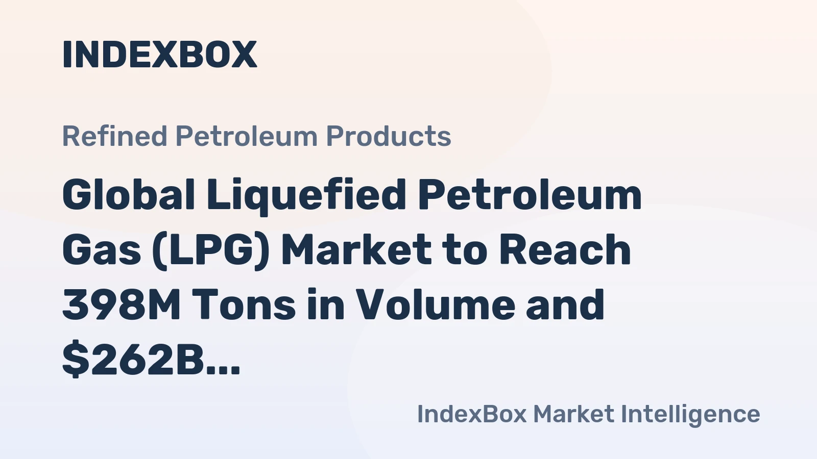 Global Liquefied Petroleum Gas (LPG) Market to Reach 398M Tons in Volume and $262B in Value by 2035