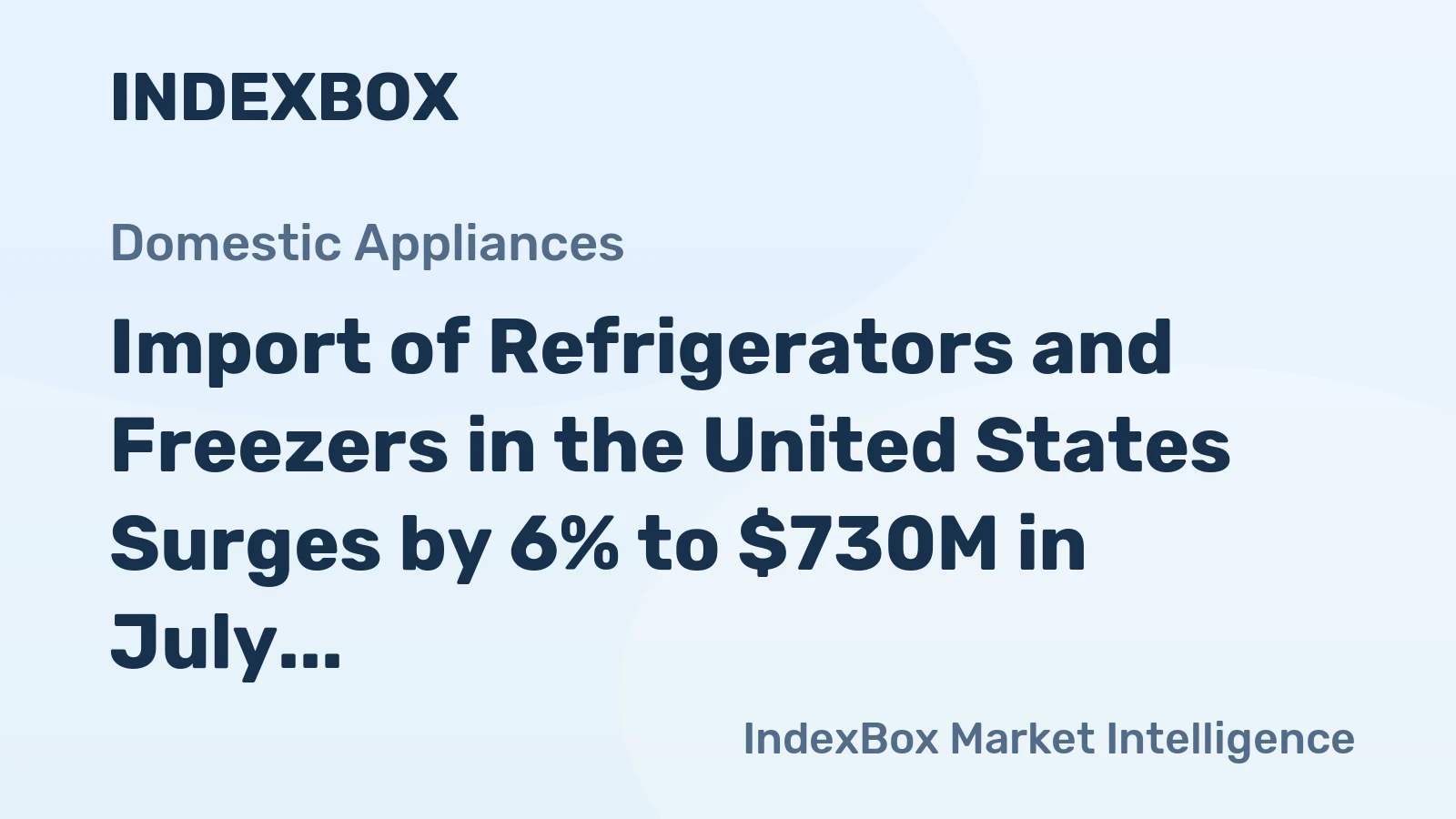Import of Refrigerators and Freezers in the United States Surges by 6% to $730M in July 2023