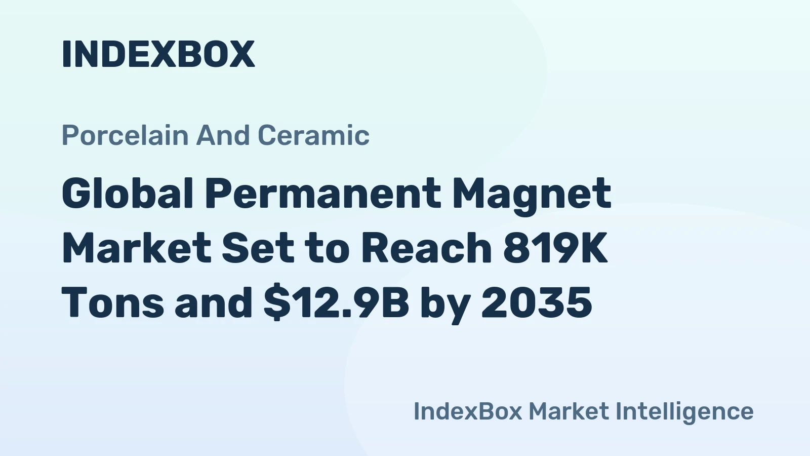 Global Permanent Magnet Market Set to Reach 819K Tons and $12.9B by 2035