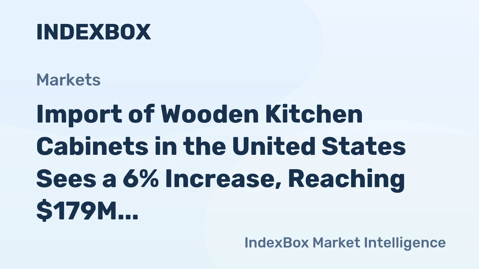 Import of Wooden Kitchen Cabinets in the United States Sees a 6% Increase, Reaching $179M in December 2023