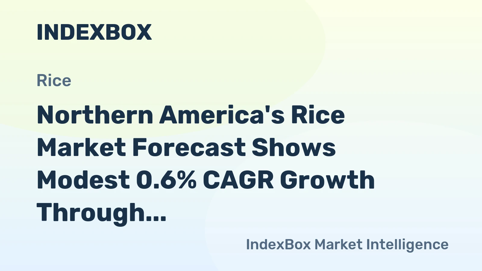 Northern America's Rice Market Forecast Shows Modest 0.6% CAGR Growth Through 2035