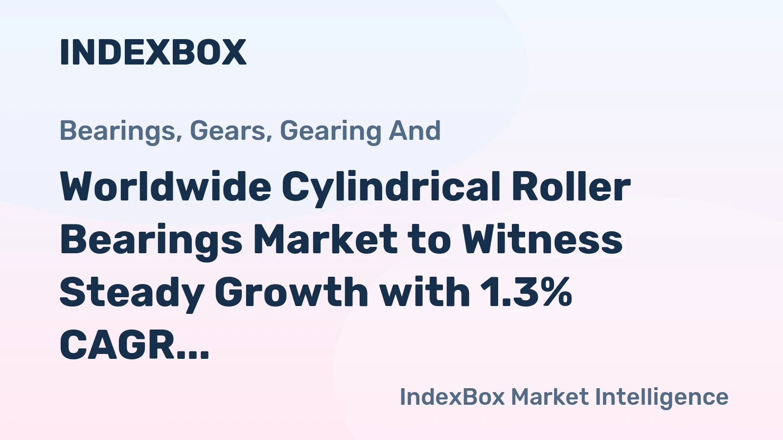 Worldwide Cylindrical Roller Bearings Market to Witness Steady Growth with 1.3% CAGR from 2024 to 2035