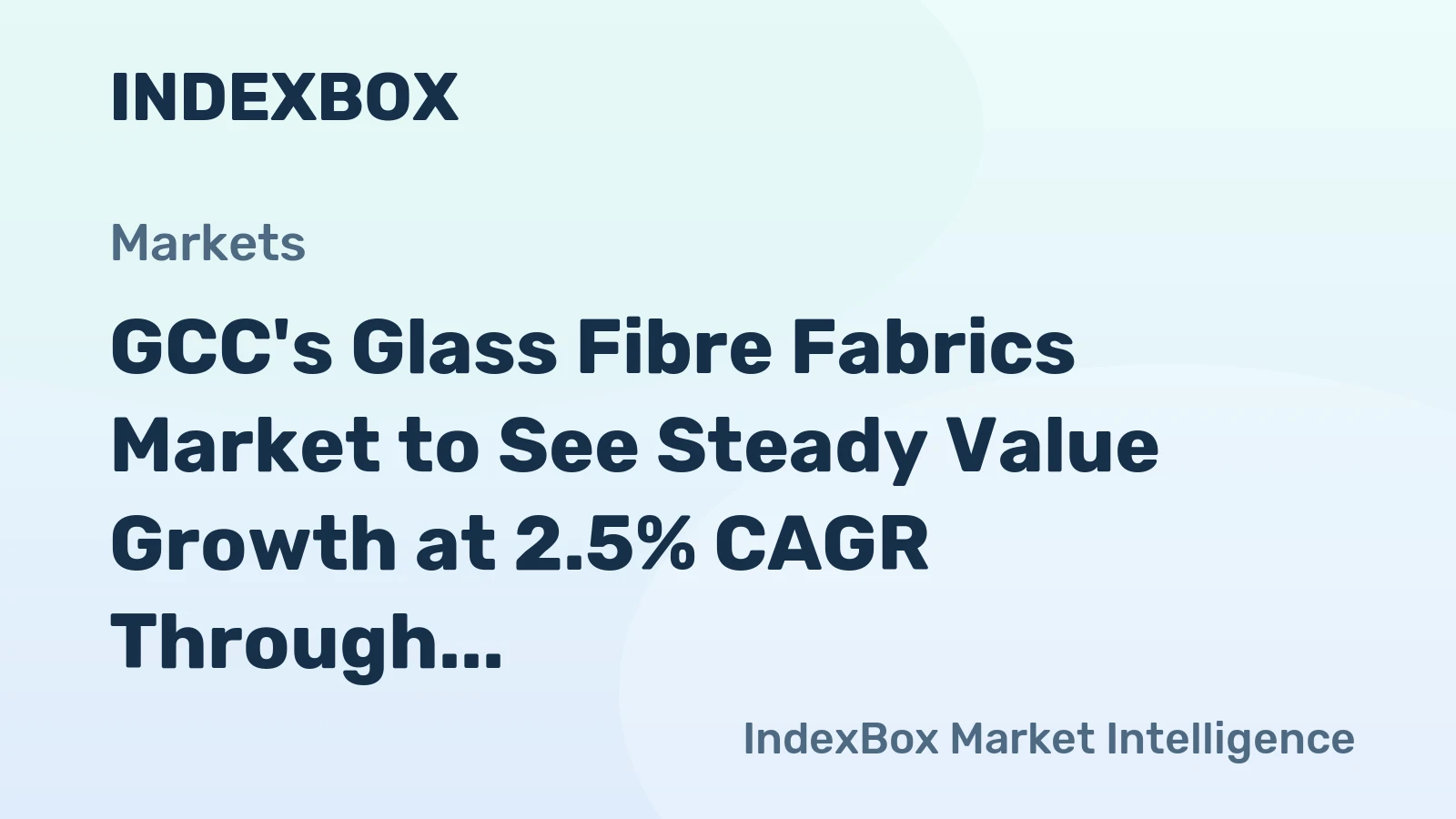 GCC's Glass Fibre Fabrics Market to See Steady Value Growth at 2.5% CAGR Through 2035