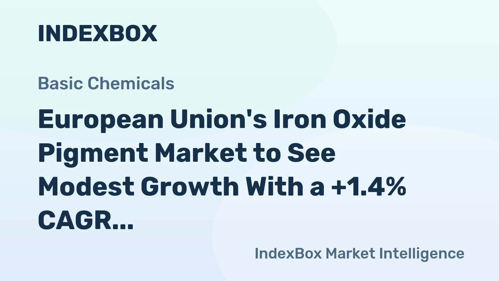 European Union's Iron Oxide Pigment Market to See Modest Growth With a +1.4% CAGR in Value Through 2035