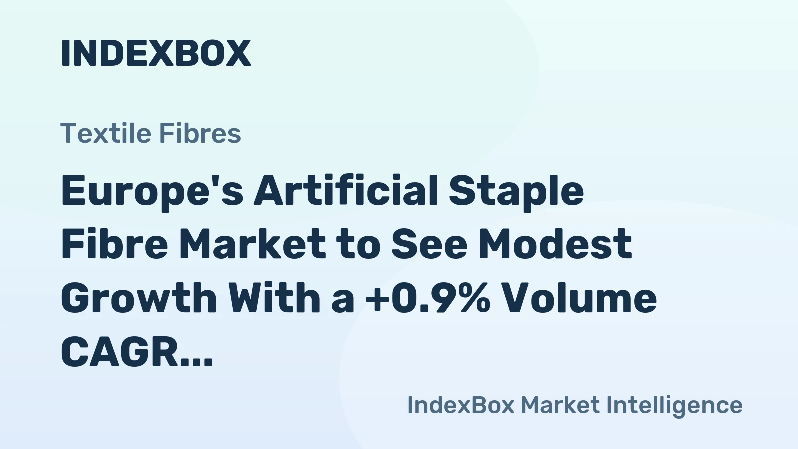 Europe's Artificial Staple Fibre Market to See Modest Growth With a +0.9% Volume CAGR Through 2035