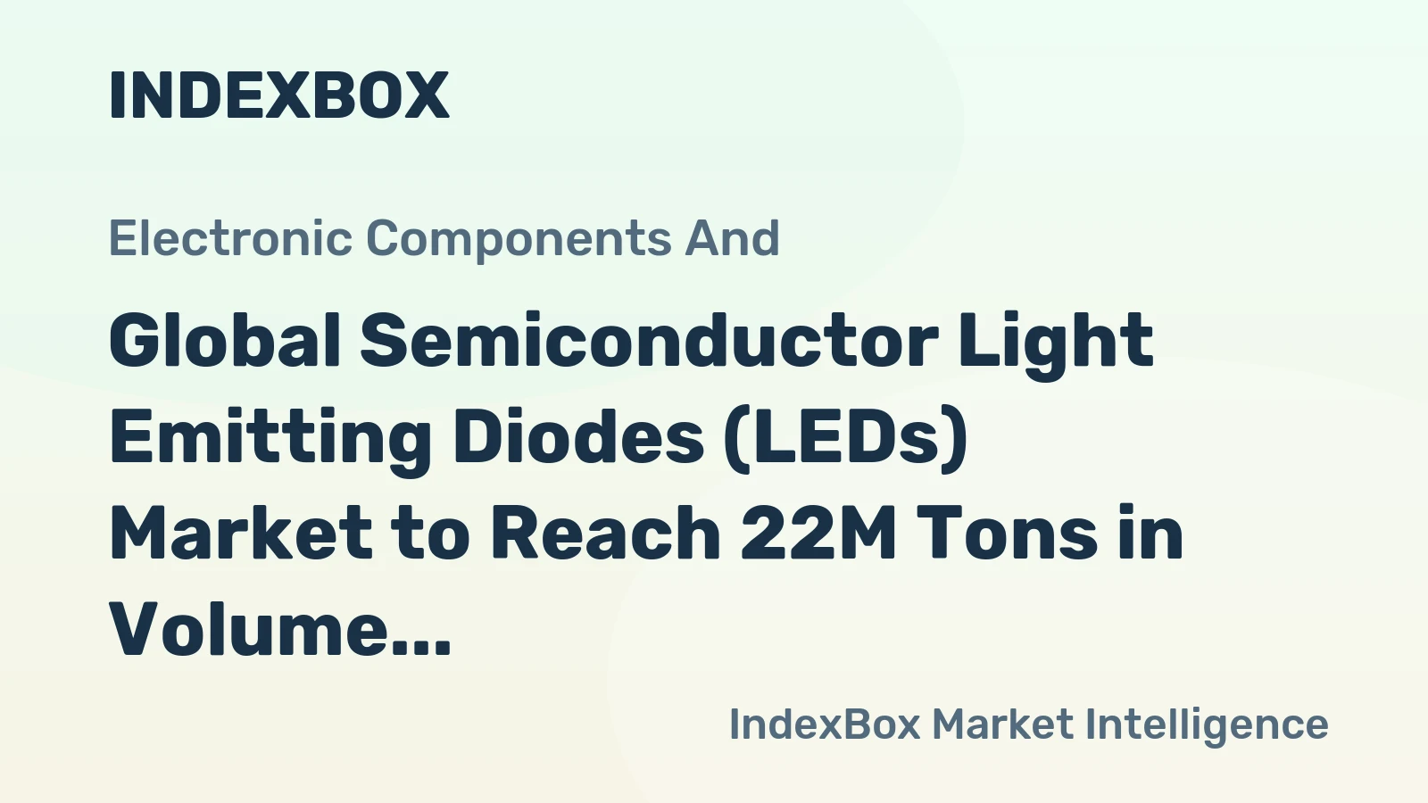 Global Semiconductor Light Emitting Diodes (LEDs) Market to Reach 22M Tons in Volume and $324.9B in Value by 2035